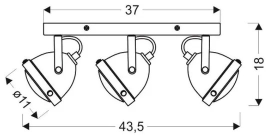 Bodové svítidlo FRODO 3xGU10/40W/230V