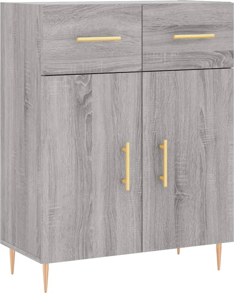 Skříň highboard šedá sonoma 69,5 x 34 x 180 cm kompozitní dřevo 3200511