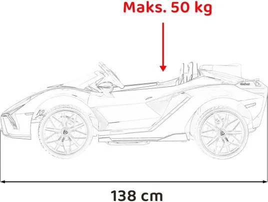 Elektrické autíčko Lamborghini SIAN bílé