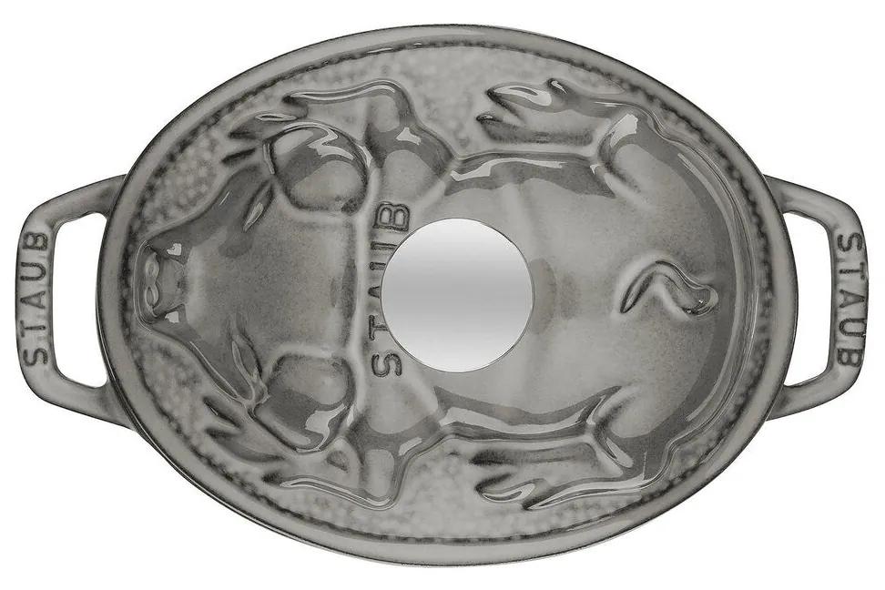 Staub Cocotte hrnec ve tvaru prasete 17 cm/1 l šedý, 1121718