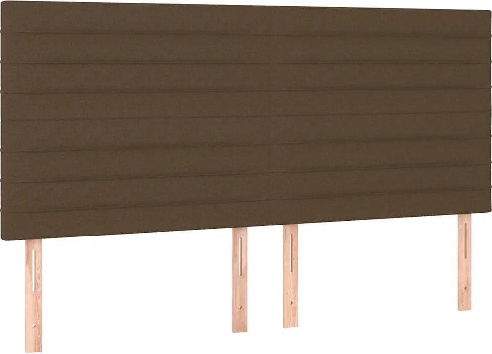 Box spring postel s matrací tmavě hnědá 200x200 cm textil 3128632