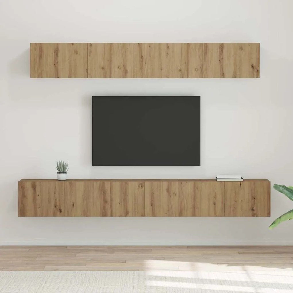 Sestava TV skříněk 5 ks Artisanový dub Kompozitní dřevo 3393386