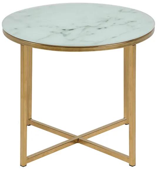 Alisma příruční stolek R50 bílá / zlatá