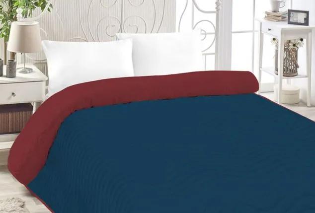 Dilios Luxury přehoz na postel Barva: dark blue denim/dark red denim, Rozměr: 215 x 240 cm