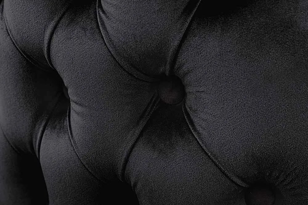 Designová židle Queen Lví hlava černý samet