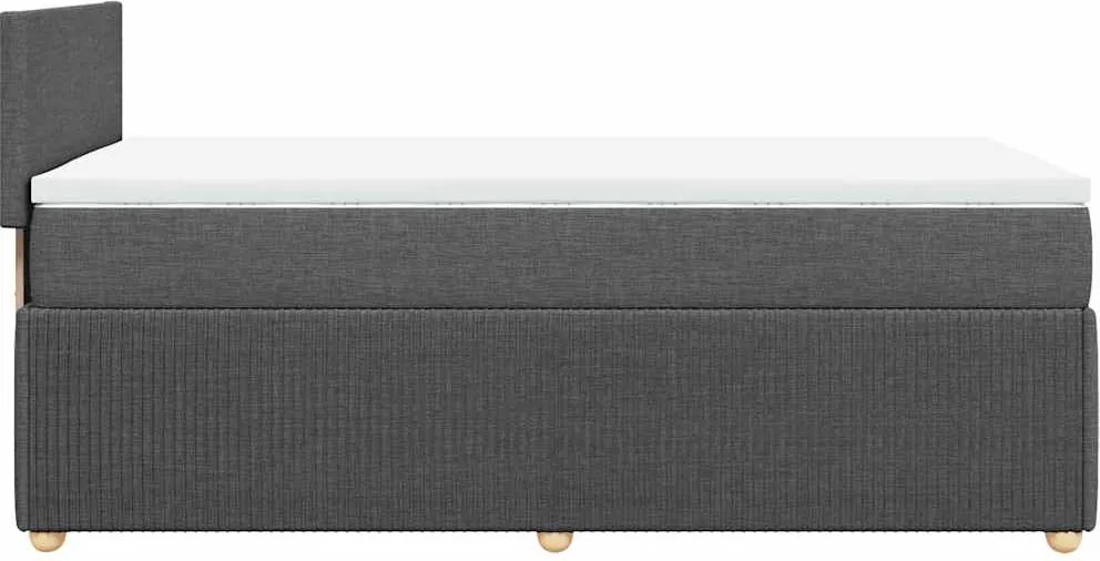 Box spring postel s matrací tmavě šedá 90x200 cm textil 3287333