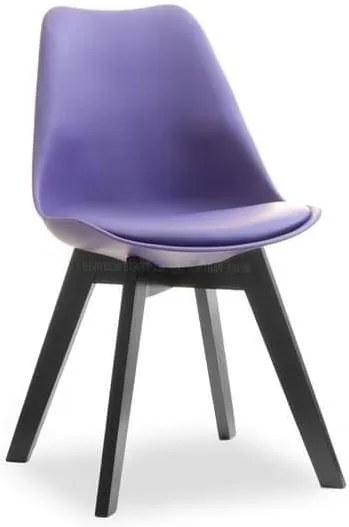 design4life Jídelní židle SILAS LEGNA fialová-černá