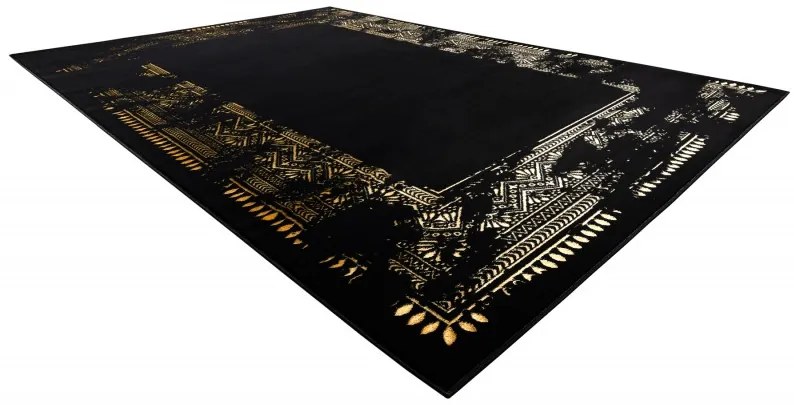 Dywany Łuszczów Kusový koberec Gloss 408C 86 glamour black/gold - 120x170 cm