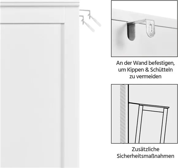 Koupelnová skříňka Yaheetech – bílá (266331105393)
