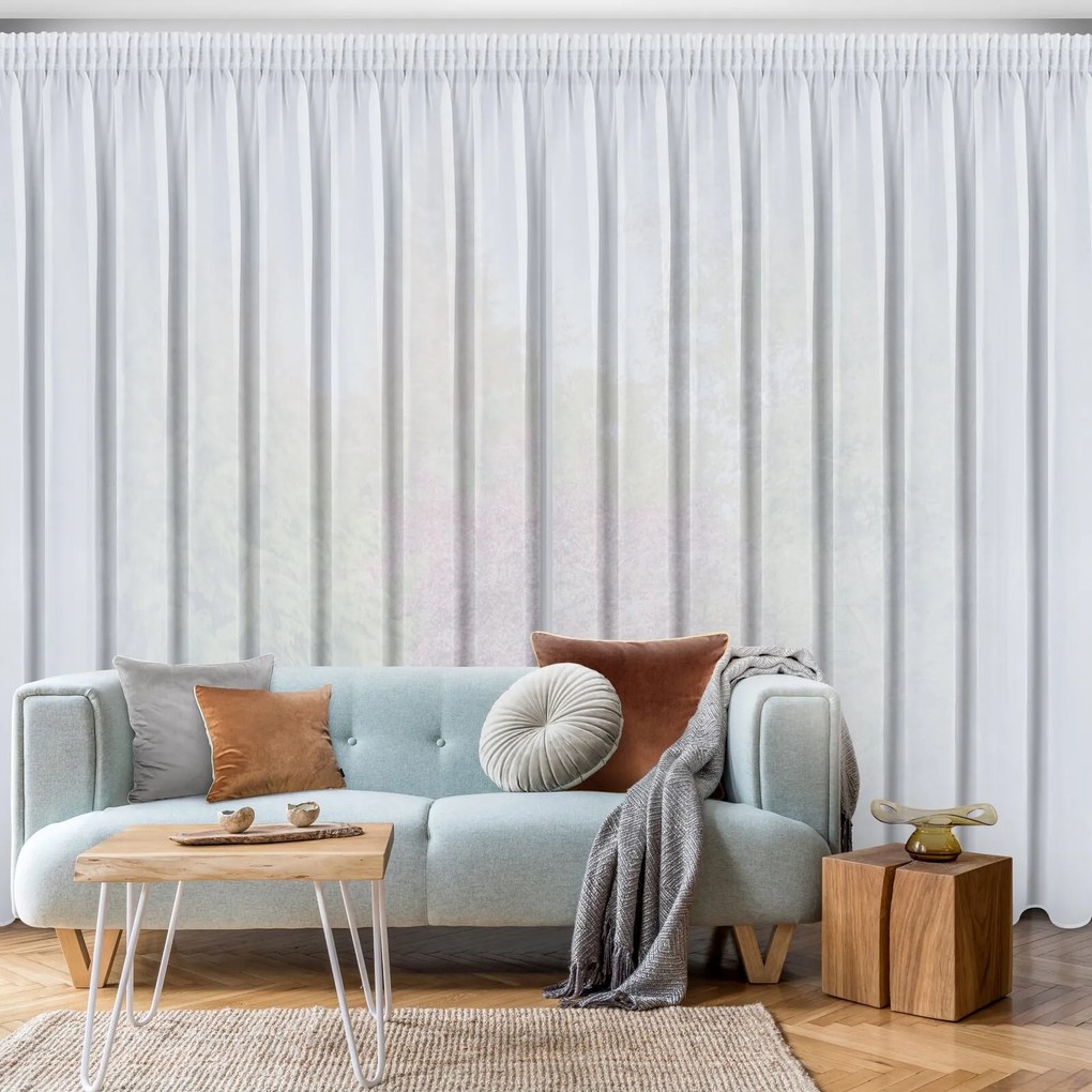 ZÁCLONA NA PÁSCE ARLETA 350X270 CM BÍLÁ