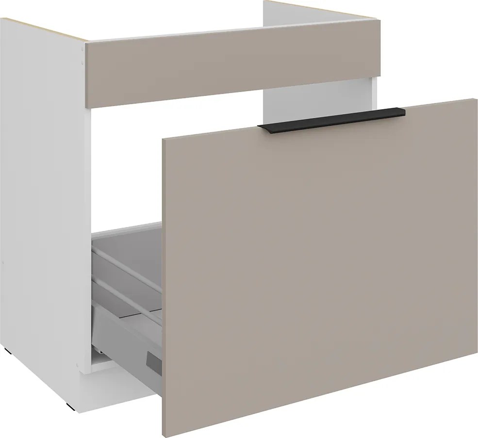 ARIA lb | dolní skříňka 80 ZL 1S dřezová | 80 cm | PREMIUM BOX | bílá/béžová