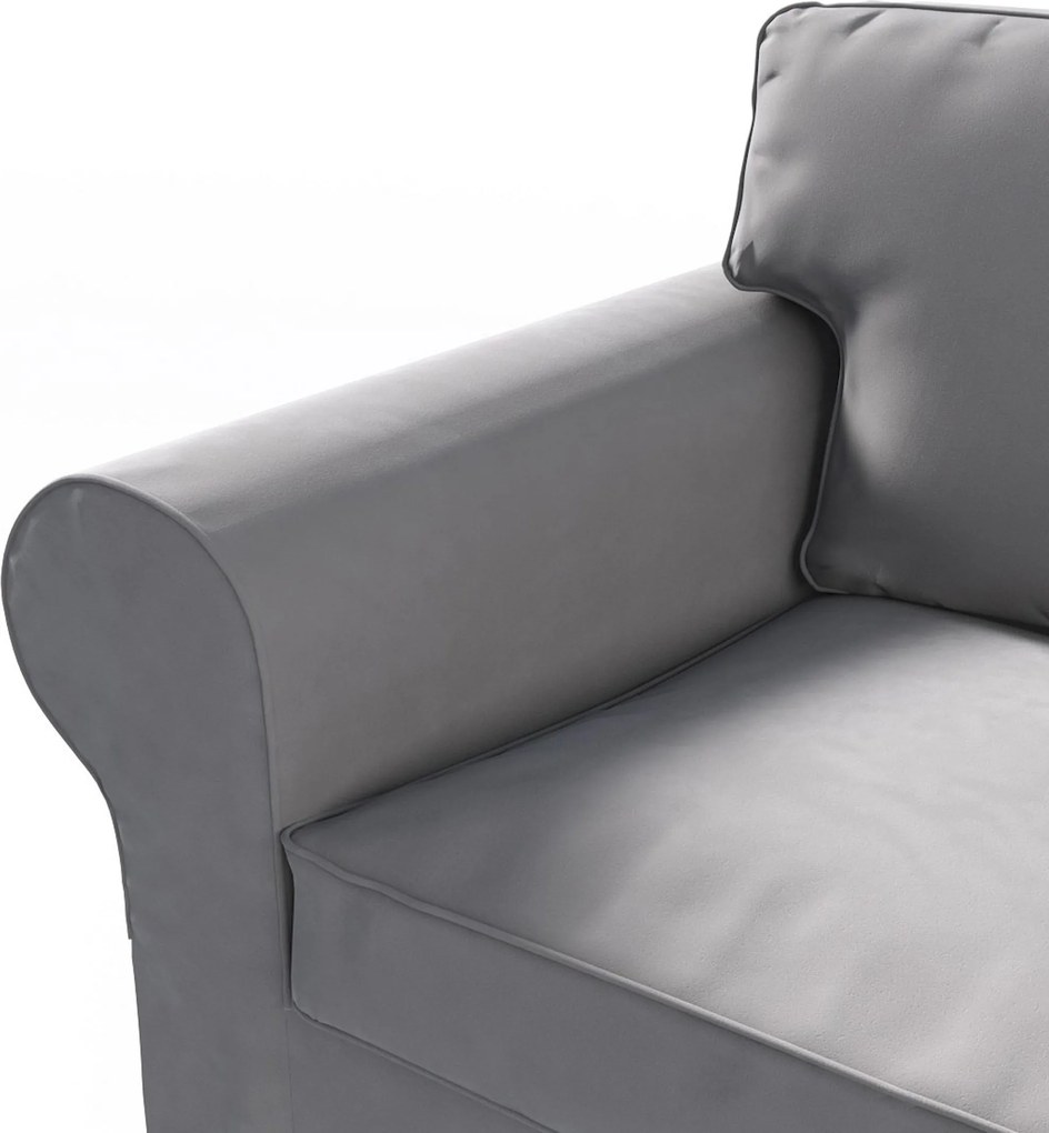 Potah na pohovku IKEA Ektorp 3-místná rozkládací, NOVÝ MODEL 2013 barva šedá látka lesklé, sametová