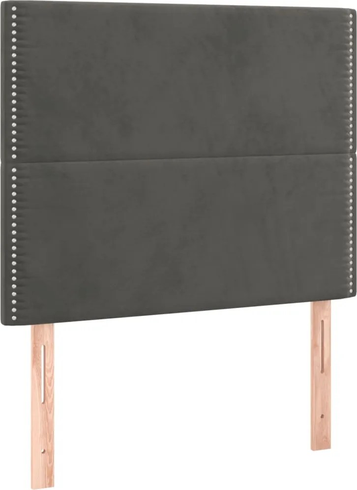 Box spring postel s matrací tmavě šedá 120 x 200 cm samet 3137774