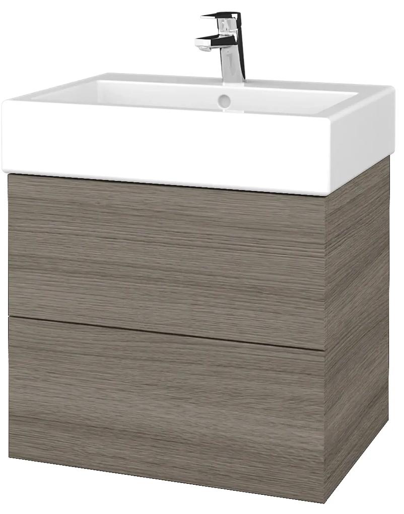 Dřevojas Koupelnová skříň VARIANTE SZZ2 60 Varianta: N01 Bílá lesk / L04 Béžová vysoký lesk
