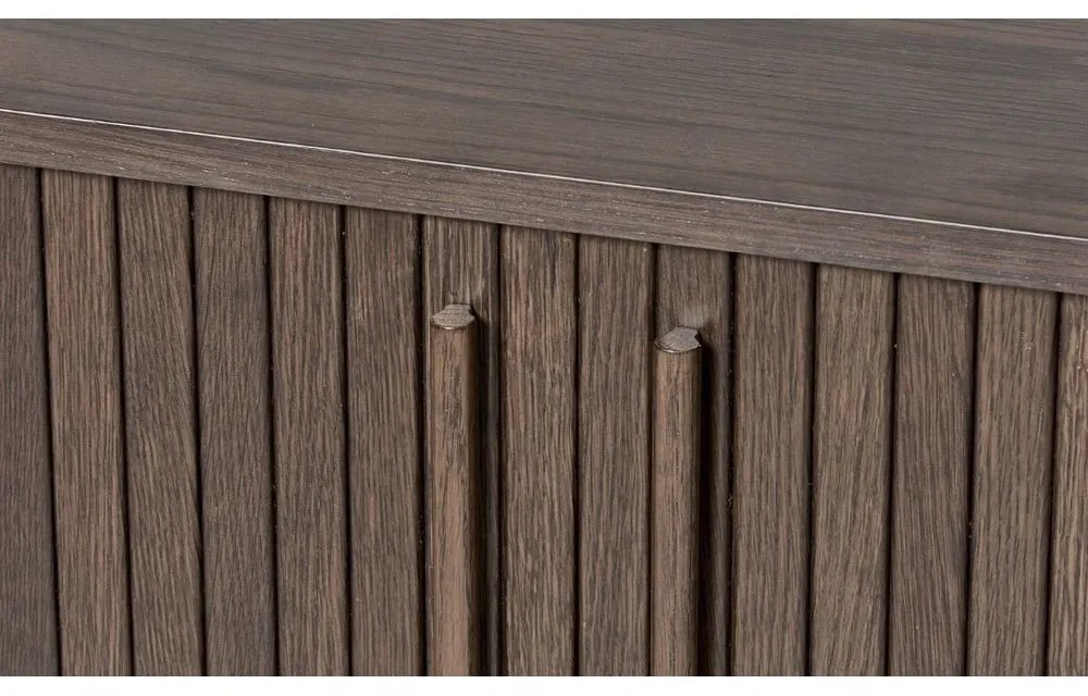 TV stolek v dekoru dubu v tmavě přírodní barvě 140x56x40 cm Meta – Unique Furniture