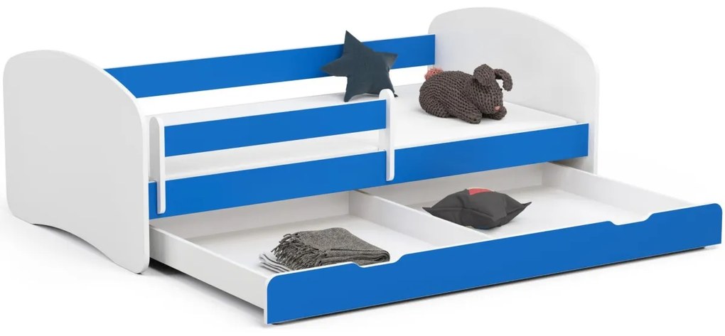 Dětská postel SMILE 180x90 bílá/modrá