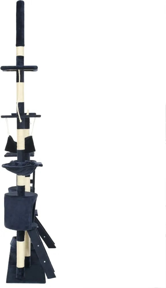 Škrabadlo pro kočky se sisalovými sloupky 230-250 cm modré 170621