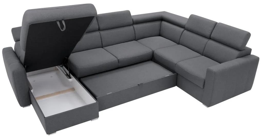 Casarredo - Komfort nábytek Rozkládací sedací souprava do U SELECT pravá, látky A1 | barva: N4 ořech,potah: rosario 67