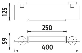 Nimco Police s ohrádkou, 40 cm