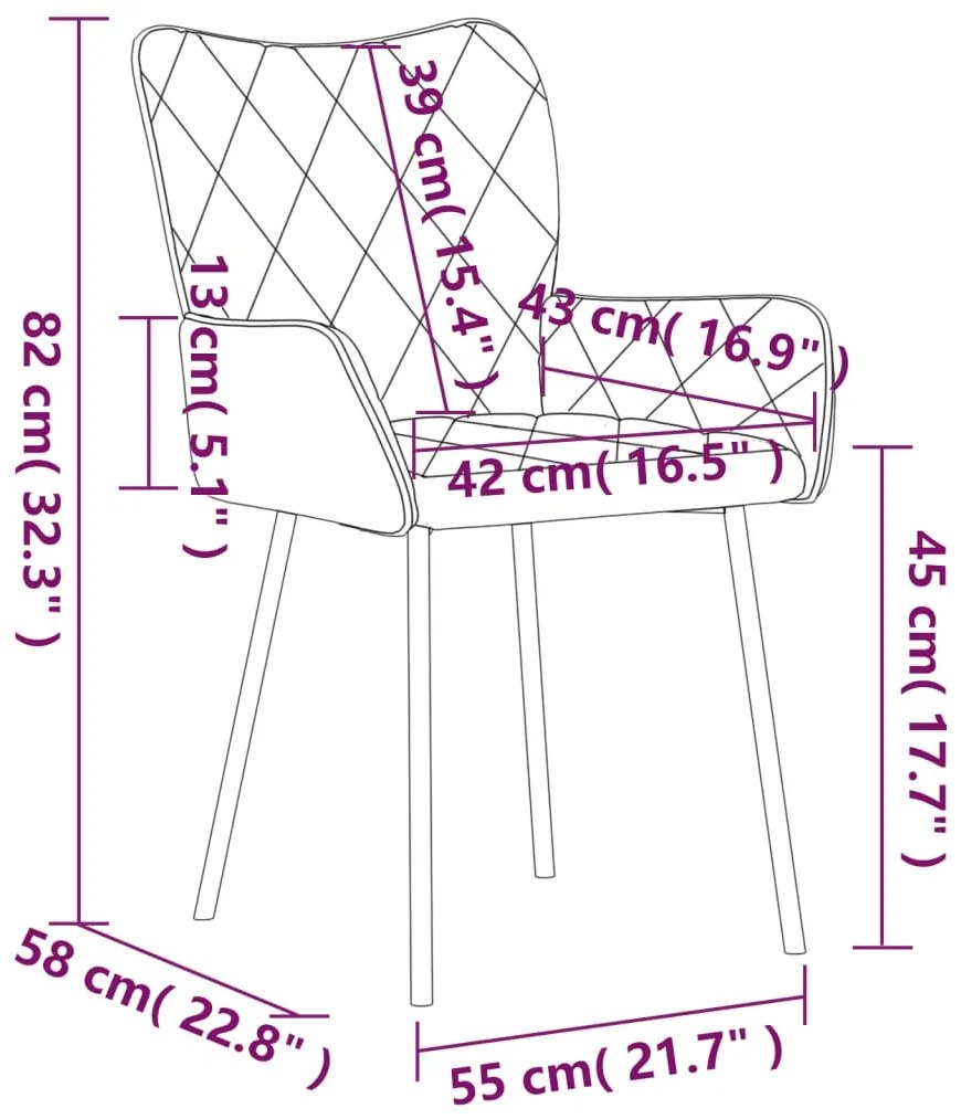 Jídelní židle 2 ks taupe textil - Default Title