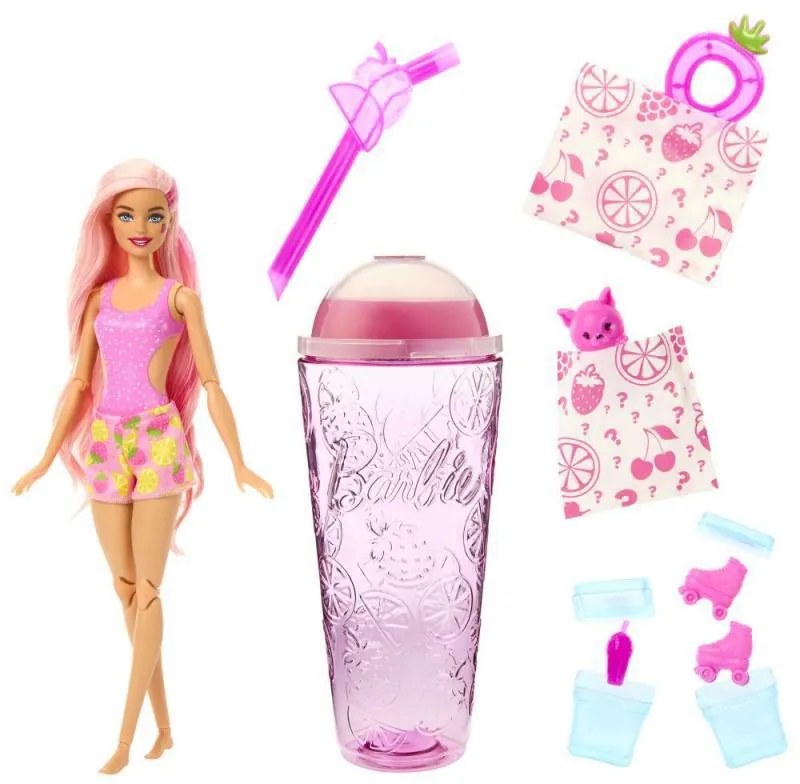 Mattel Barbie pop reveal šťavnaté ovoce - jahodová limoáda