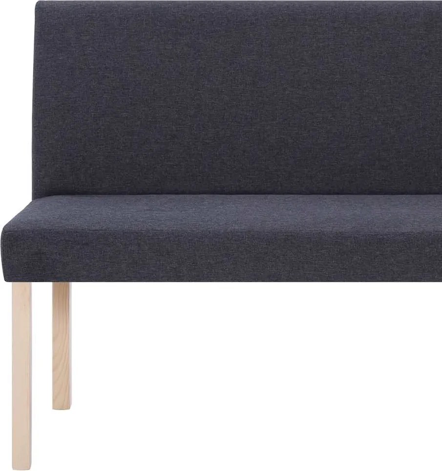 Lavice 139,5 cm tmavě šedá polyester 281334
