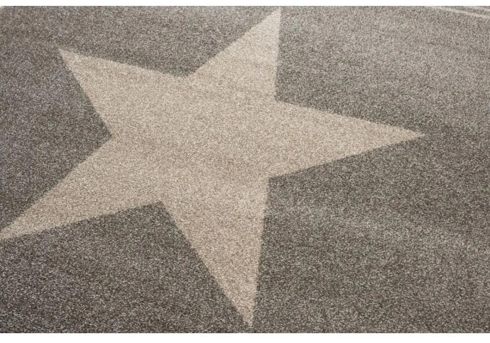 Kusový koberec Hvězda hnědošedý 140x190cm