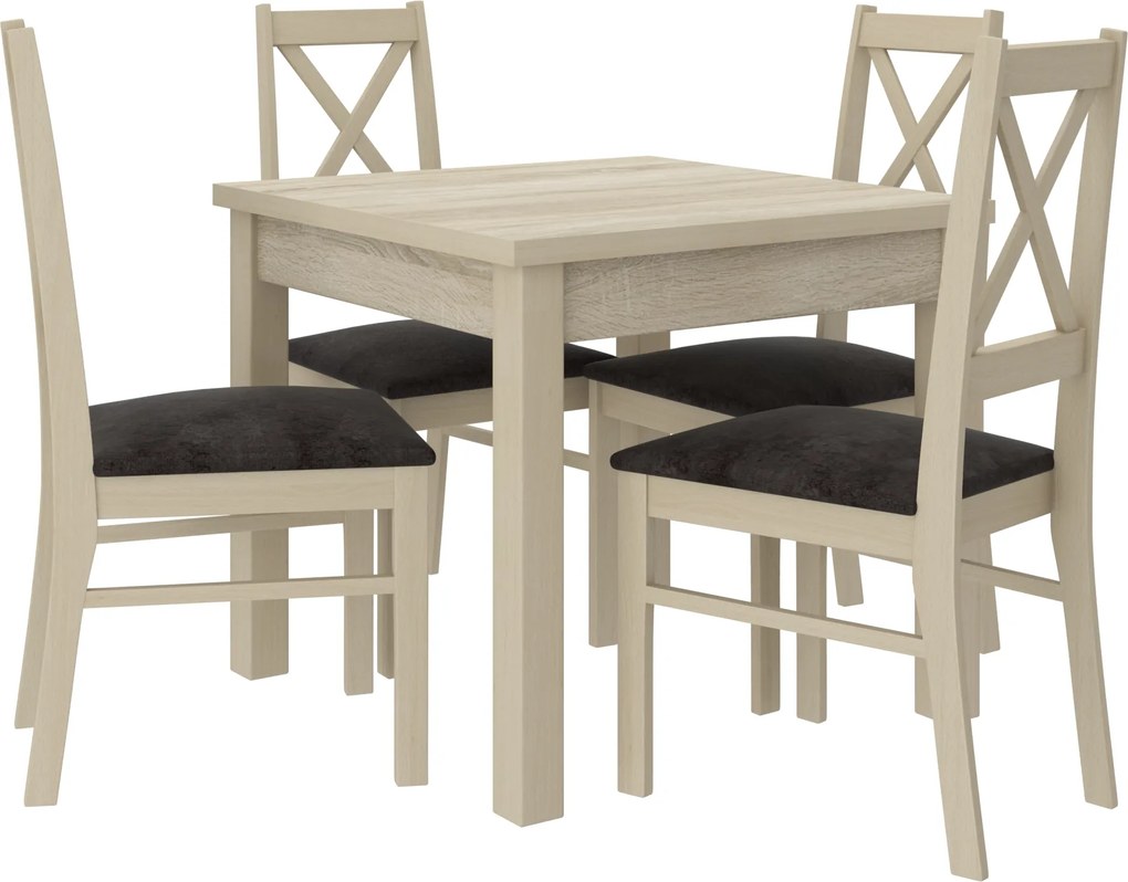 ADRK Furniture Sada stolu s židlemi RODOS 38 SE-ROD-38-S-B064