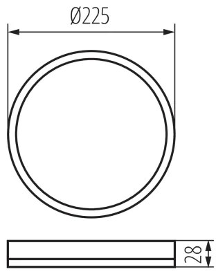 Kanlux 31513 - LED Stropní svítidlo AZPO LED/11,8W/230V pr. 22,5 cm IP54 černá