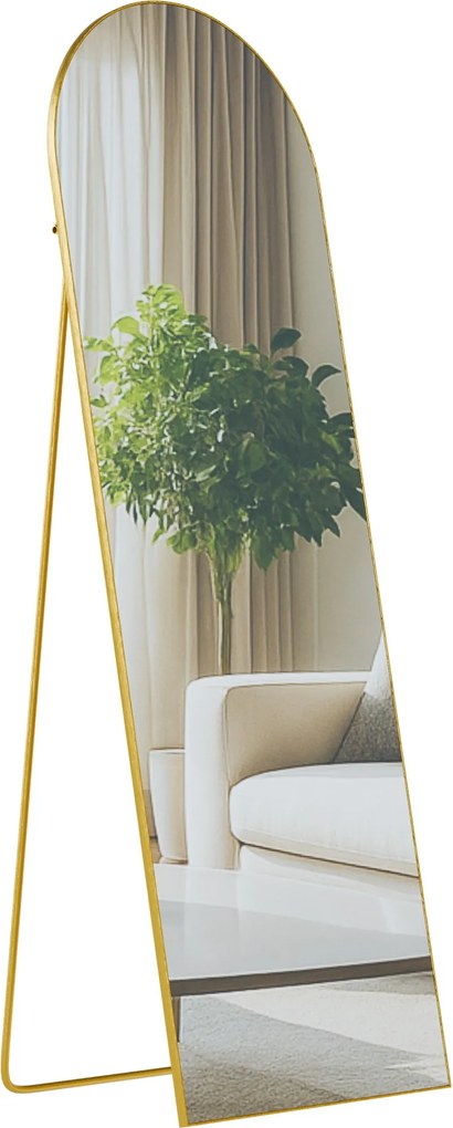 Zrcadlo Moline 150x50 cm – zlatá lesklá