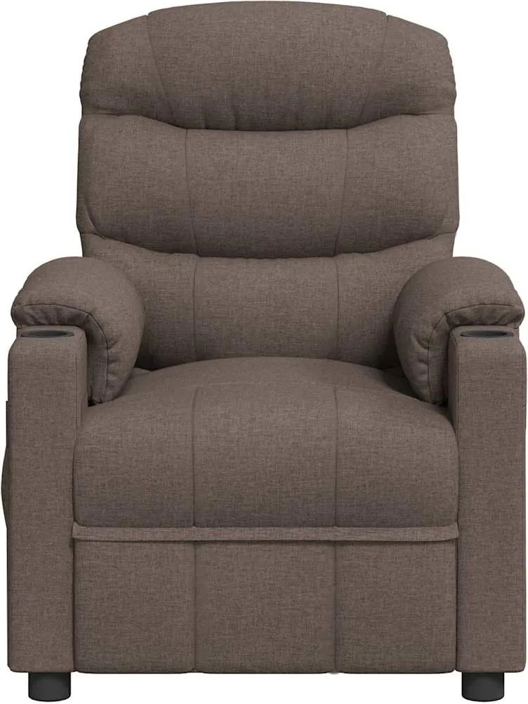 Elektrické polohovací křeslo taupe textil 3143499