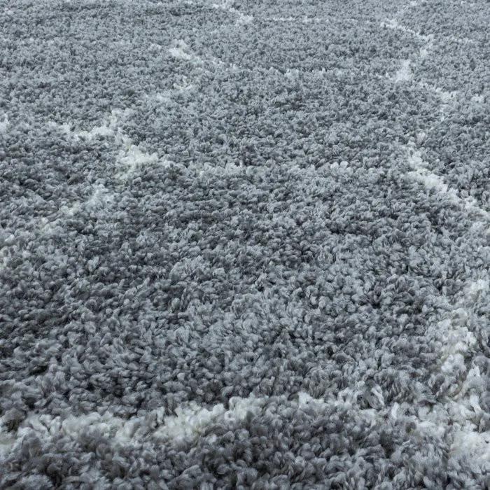 Vopi | Kusový koberec Salsa shaggy 3201 grey - Kruh průměr 200 cm