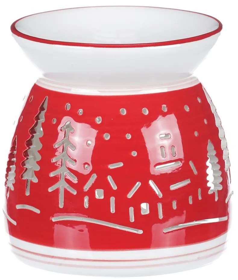 Aroma lampa, vánoční motiv, keramika.