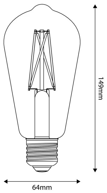 creative cables LED žárovka E27 CRI95 ST64 7,2W 2700K stmívatelná