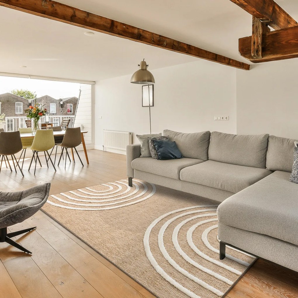 Dywany Łuszczów, Kusový koberec Spark 0688A beige/cream, 80x150, béžová, chodba / předsíň