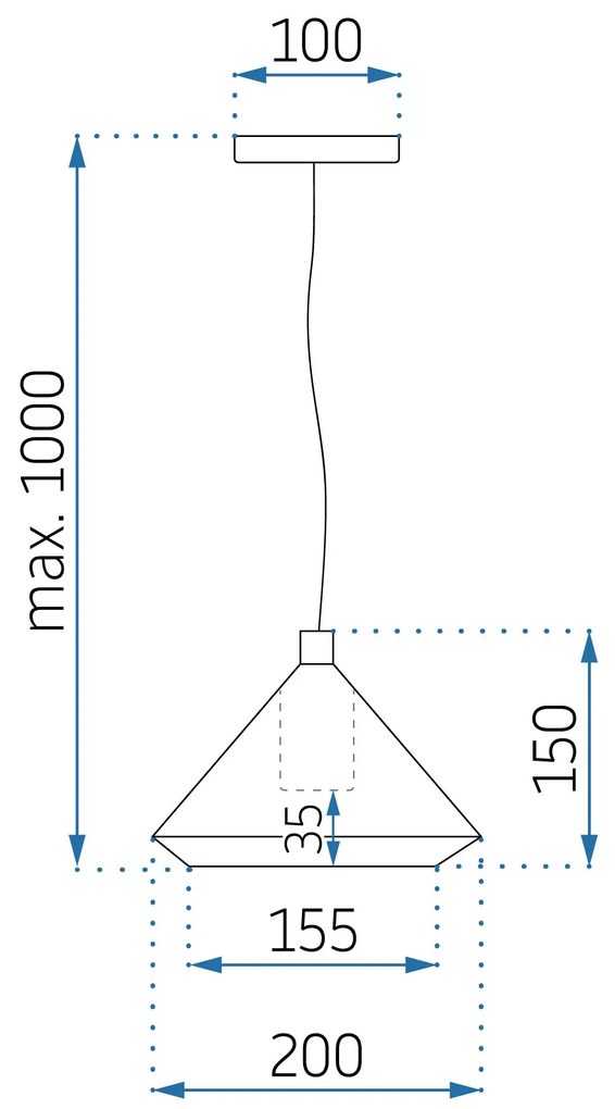 Toolight Závěsné svítidlo APP1004-1CP