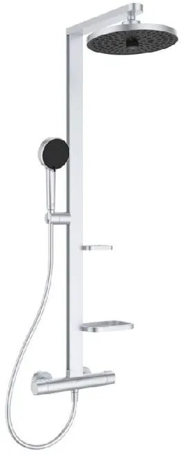 Ideal Standard ALU+ - Sprchový set s termostatem, průměr 26 cm, 2 proudy, stříbrná BD583SI