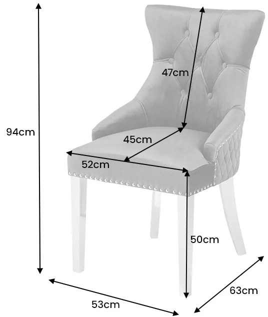 Designová židle Queen Lví hlava smaragdově-zelený samet