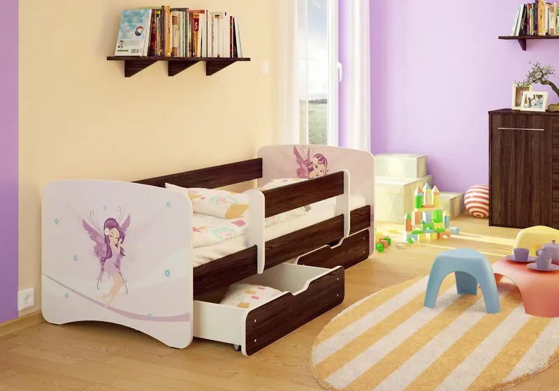 Dětská postel Nico vzor 52 180x80 cm - bílá barva zábrany