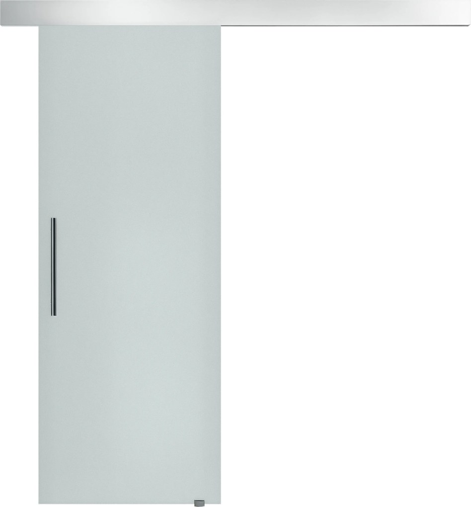HOMCOM Skleněné posuvné dveře s madlem jednostranně matné 90 x 205 cm | Aosom