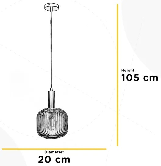 ONLI - Lustr na lanku DOROTY 1xE27/22W/230V pr. 20 cm