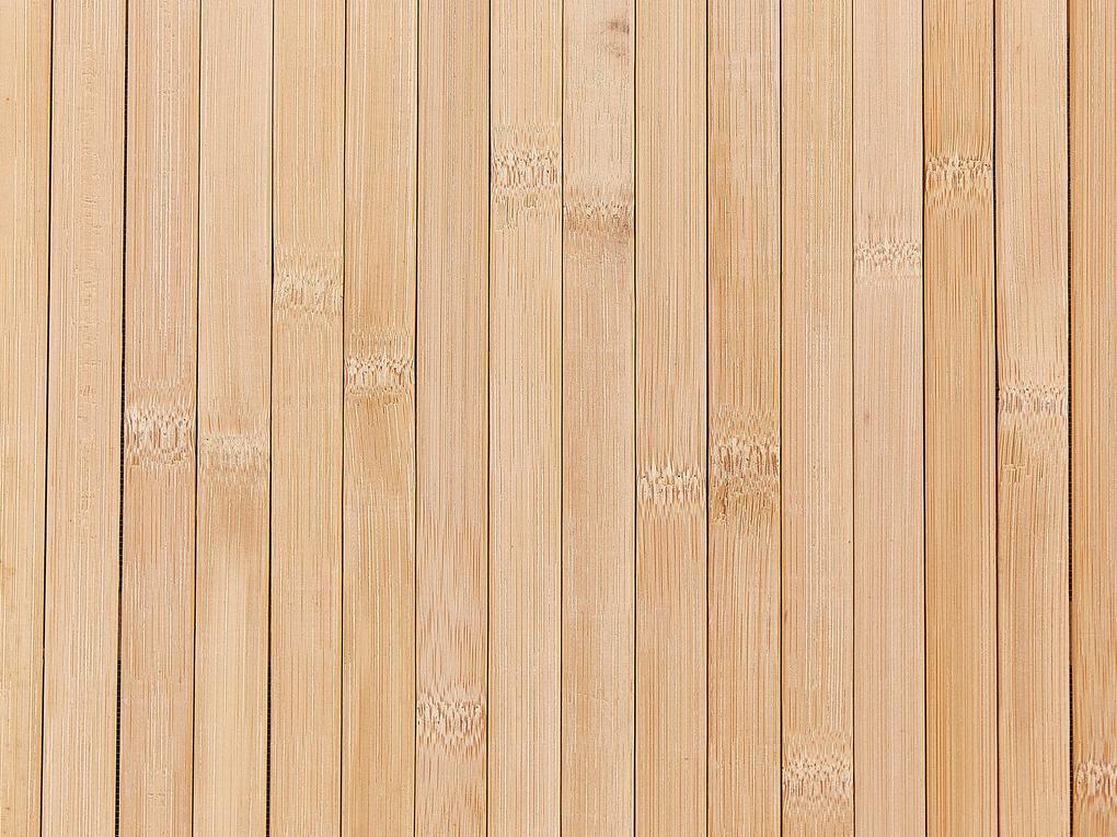 Bambusový koš s víkem světlé dřevo KOMARI Beliani