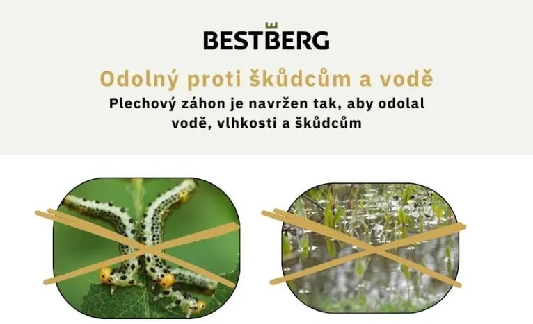 Vyvýšený zahradní záhon BestBerg VZ-800A / 800 l / 180 x 90 x 47 cm / šedá
