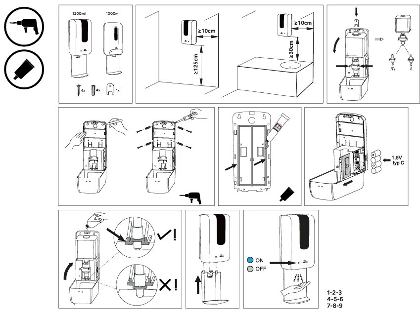 Nimco Bezdotykový zásobník dezinfekčního gelu nebo tekutého mýdla HPI 31S-M