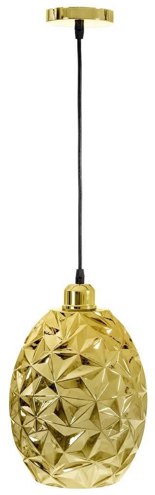 Toolight - Skleněná závěsná lampa APP565-1CP 1xE27 60W, zlatá, OSW-08752