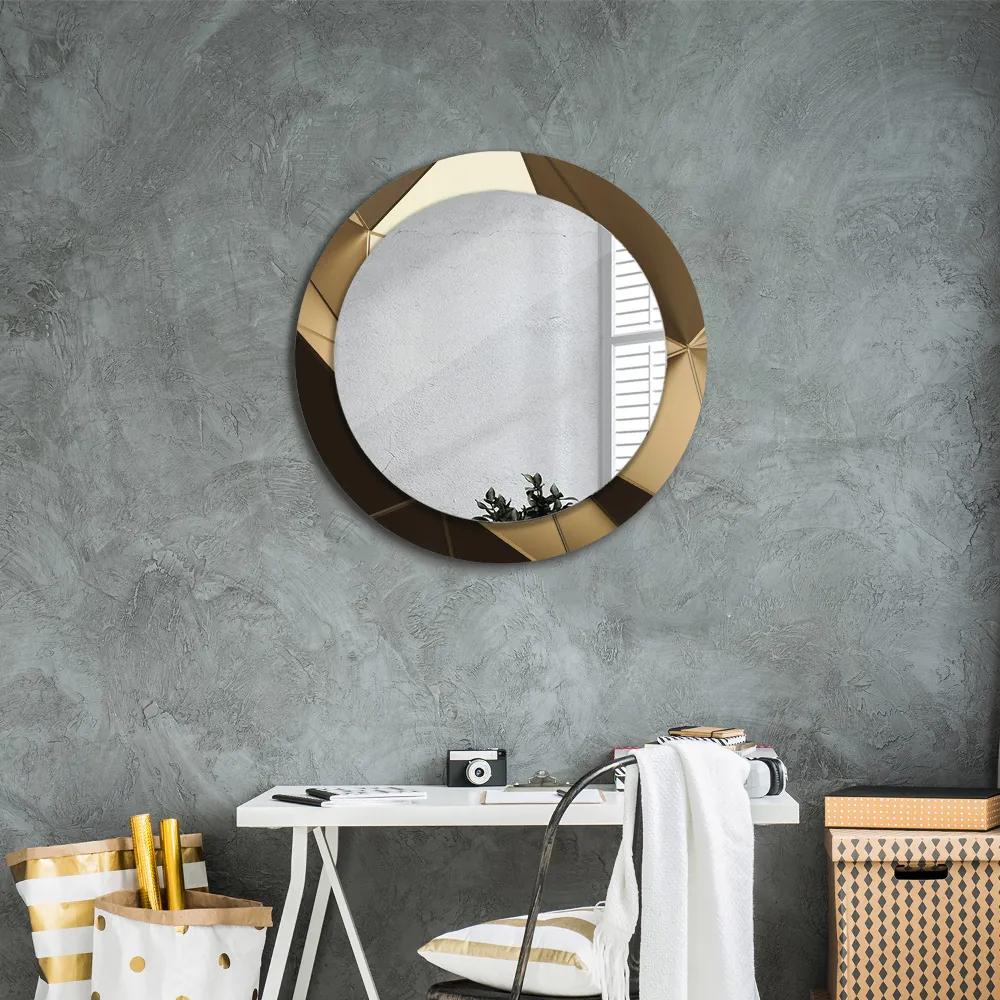 Kulaté dekorativní zrcadlo Moderní abstrakce fi 70 cm