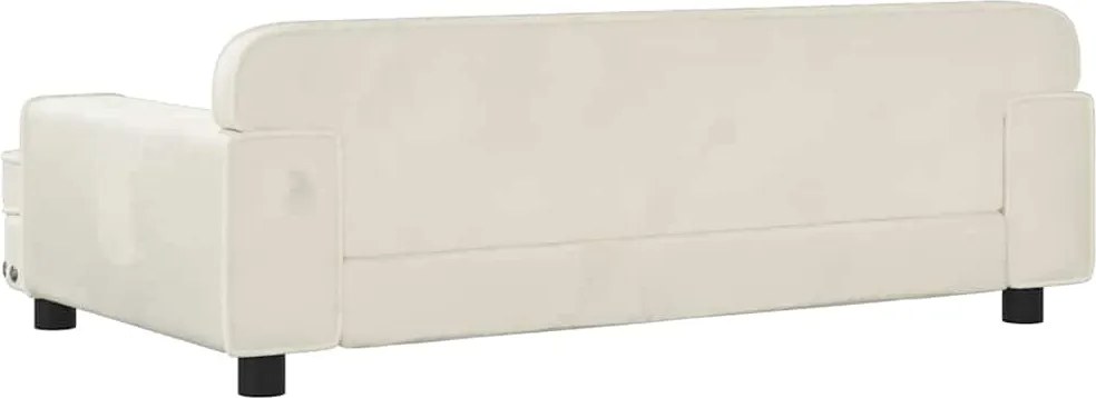 Pelíšek pro psy krémový 90 x 53 x 30 cm samet 171874