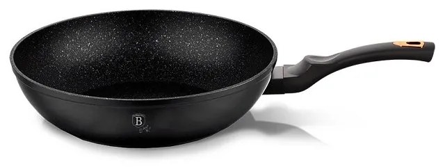 BERLINGERHAUS Pánev WOK s mramorovým povrchem 28 cm Black Rose Collection BH-1638