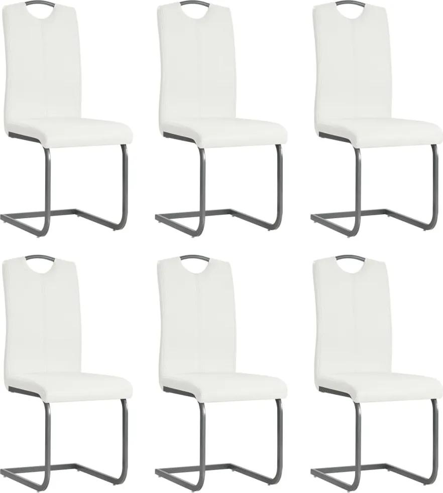 vidaXL Konzolové jídelní židle 6 ks umělá kůže [275463] Barva: Černá