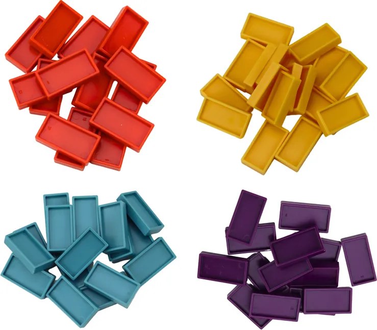 LEAN Toys Autíčko dinosaurus na baterie, skládá barevné domino, 4 barvy